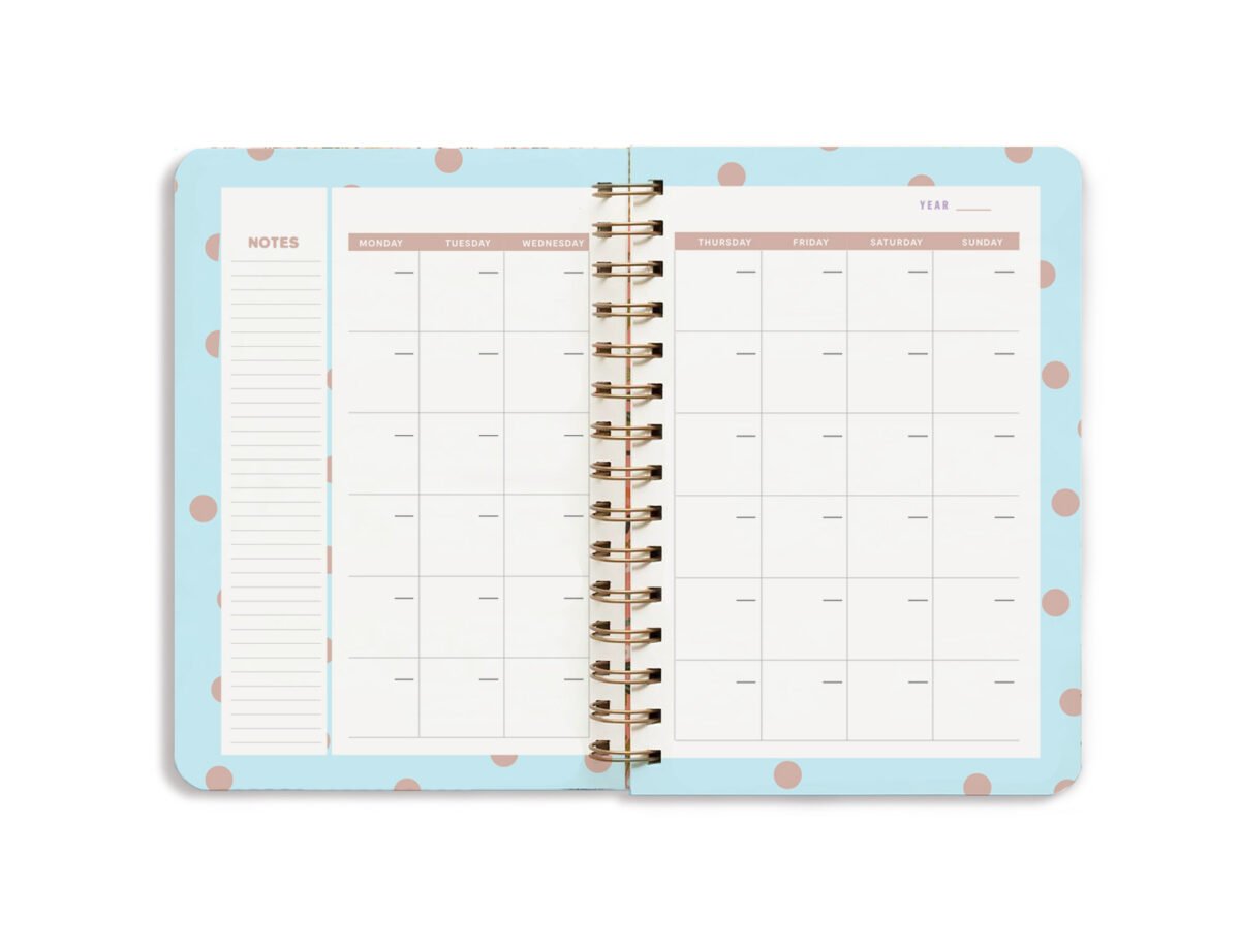 Pink Purple Floral Undated Planner - Fabooks