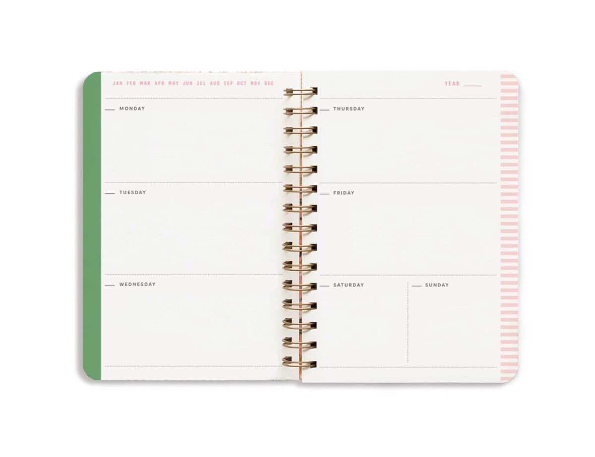 Pink Purple Floral Undated Planner - Fabooks